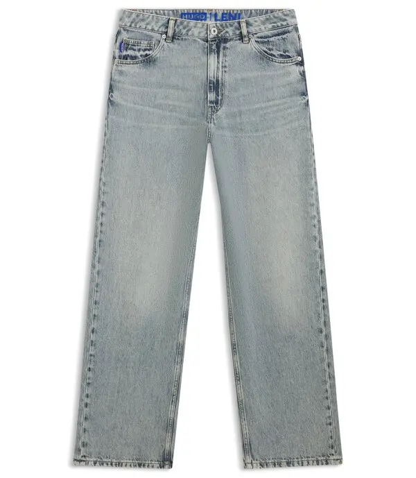 Hugo Ocean- Loose-fit Jeans In Rigid Denim