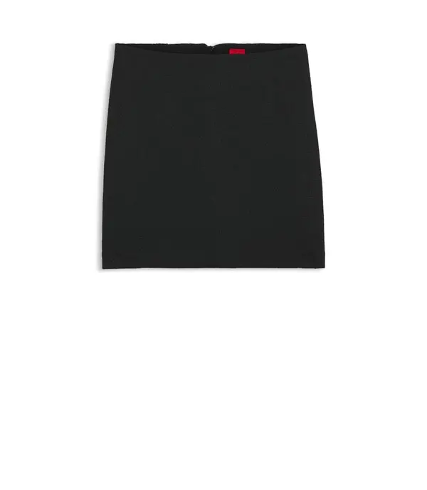 Hugo Mini Skirt In Bouclé Fabric - Black