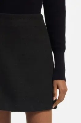 Hugo Mini Skirt In Bouclé Fabric - Black