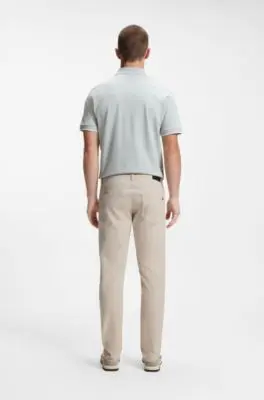 BOSS Delaware Trousers In Stretch-cotton Canvas - Light Grey