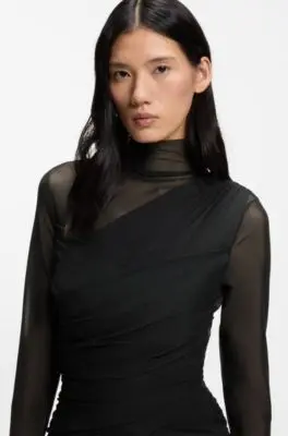 BOSS Slim-fit Mesh-panel Dress