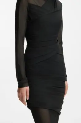 BOSS Slim-fit Mesh-panel Dress