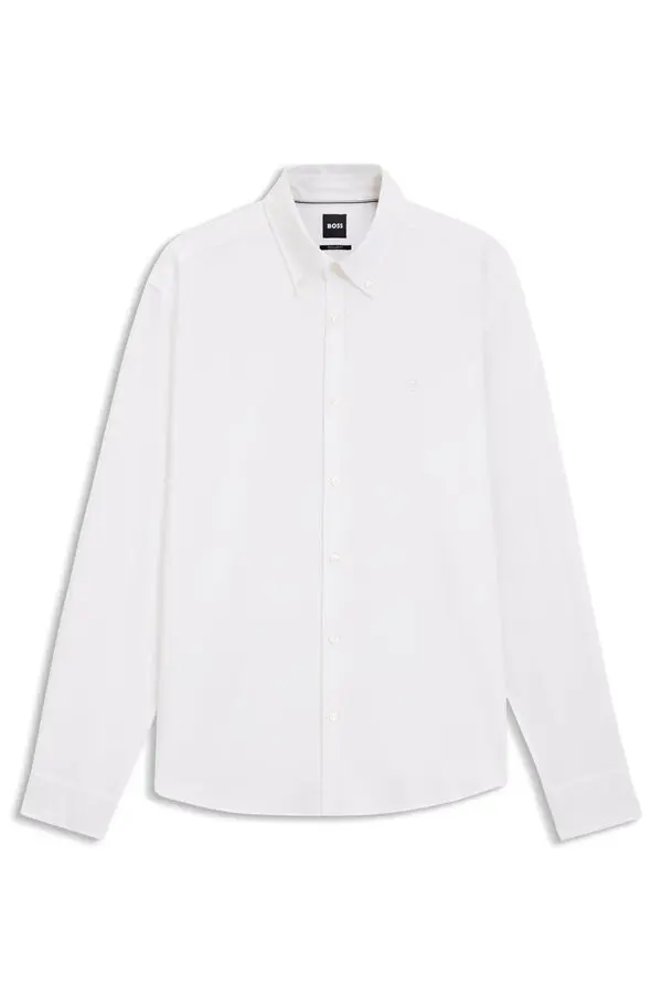 BOSS Regular-fit Shirt In Oxford Cotton - White
