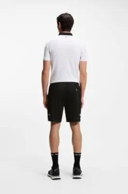 BOSS Active Stretch Straight Fit Shorts - Black