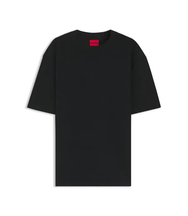 Hugo Waffle-structured T-shirt In Cotton