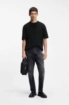 Hugo Waffle-structured T-shirt In Cotton
