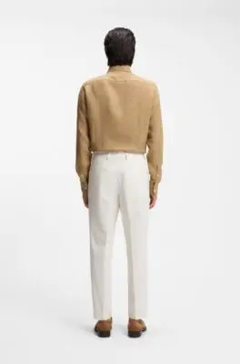 BOSS Slim-fit Shirt In Italian-made Linen
