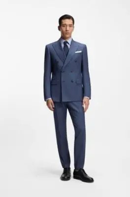 BOSS Wrinkle-resistant Regular-fit Shirt In Cotton - Light Blue
