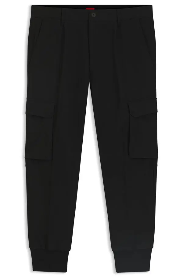 Hugo Slim-fit Cargo Trousers - Black