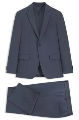 BOSS Three-piece Slim-fit Suit With Zip Waistcoat