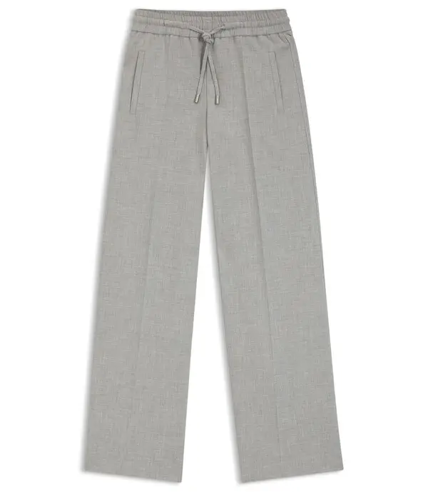 BOSS Oversized-fit Trousers In Stretch Twill - Patterned