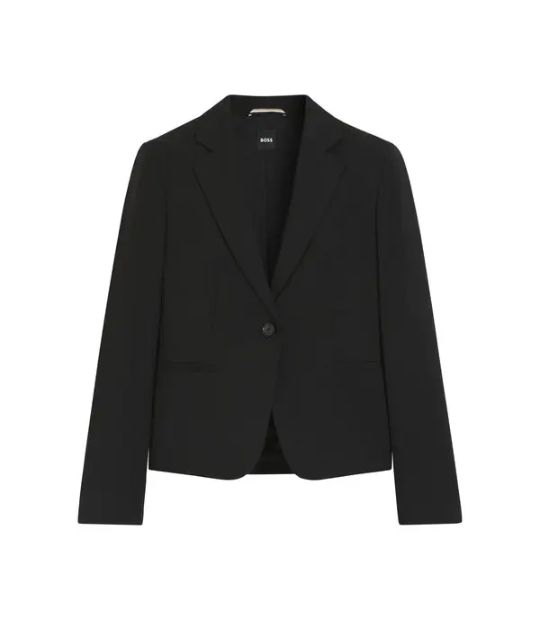 BOSS Italian-made Virgin Wool Blazer - Black