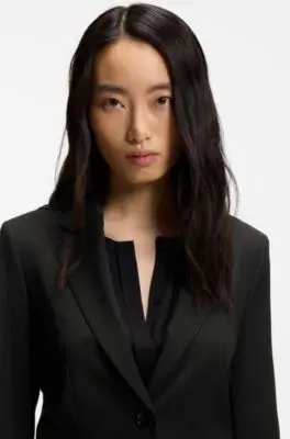 BOSS Italian-made Virgin Wool Blazer - Black