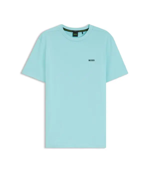 BOSS Stretch-cotton T-shirt - Light Blue