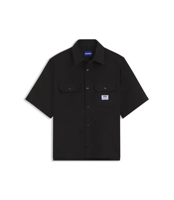 Hugo Oversize-fit Shirt In Cotton Twill