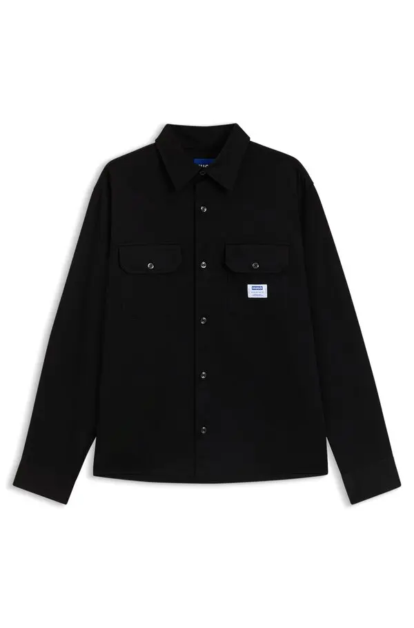 Hugo Oversized-fit Workwear Shirt In Cotton Twill