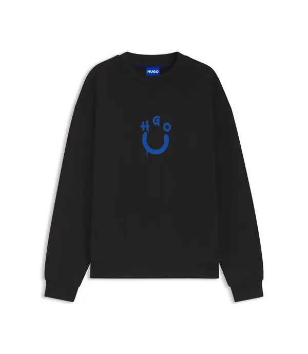 Hugo Cotton-terry Sweatshirt With Graphic Details