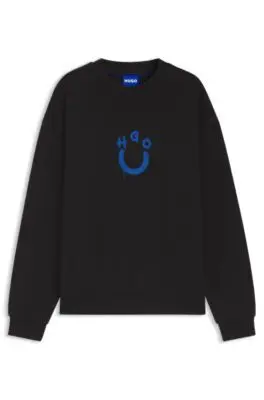 Hugo Cotton-terry Sweatshirt With Graphic Details