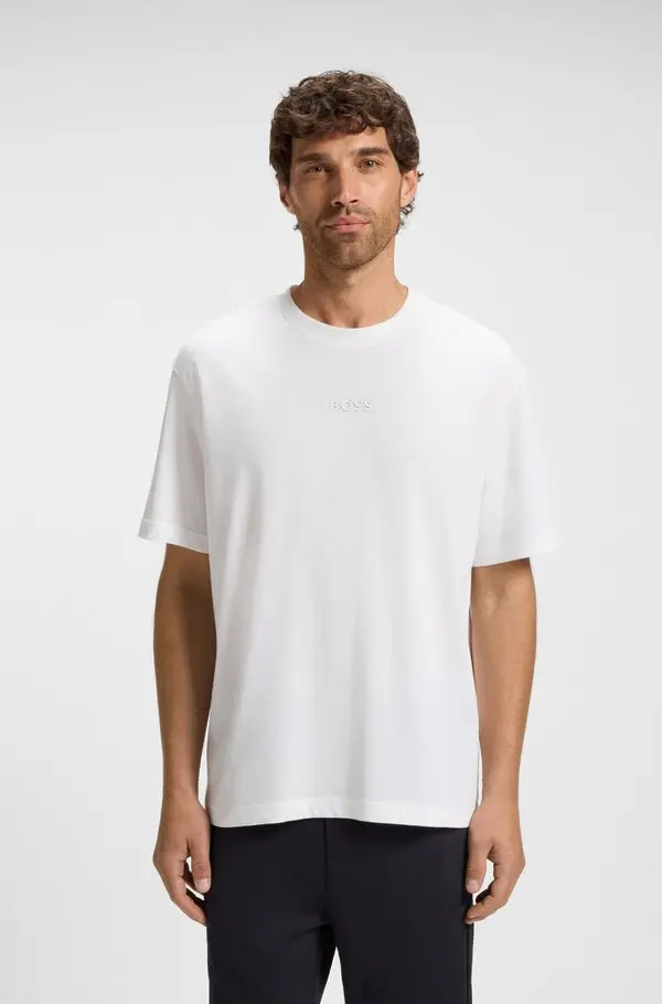 BOSS Cotton-jersey T-shirt With Logo Detail - White