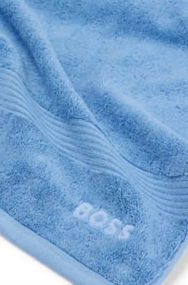 BOSS Cotton Bath Towel With Tonal Embroidered Logo