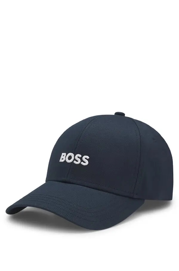 BOSS Cotton-twill Cap With Embroidered Logo - Dark Blue