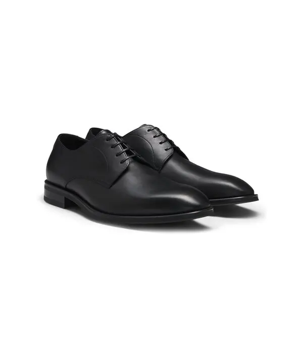 BOSS Leather Derby Shoes - Black