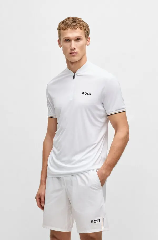 BOSS Active Slim-fit Polo Shirt - White