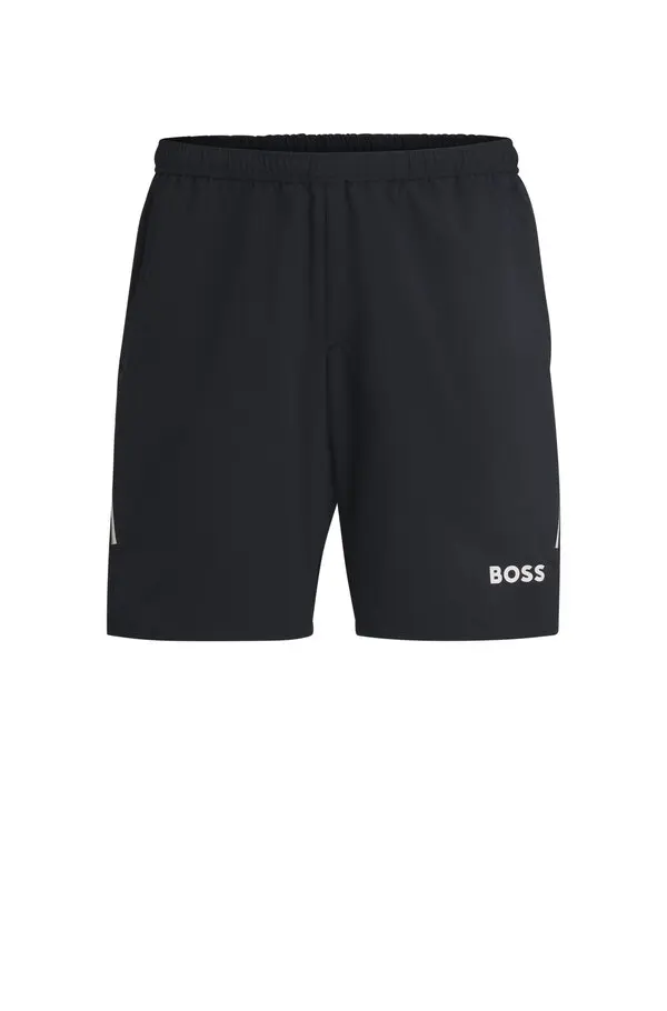 BOSS Active Tennis Shorts With Four-way Stretch - Dark Blue