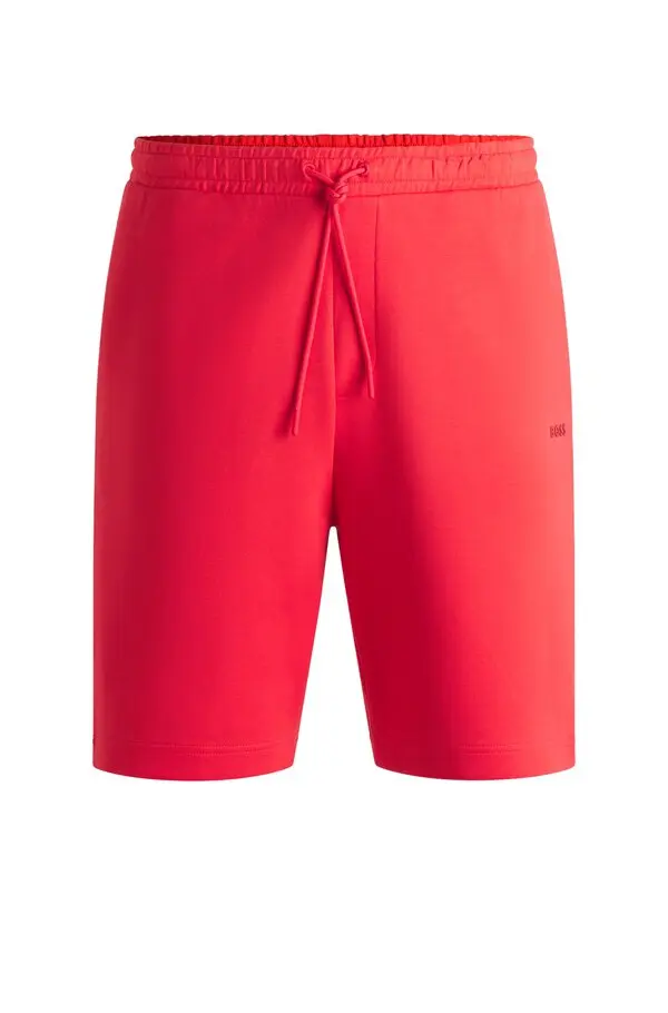 BOSS Stretch-cotton Regular-fit Shorts With Sandwich Logo - Light Red