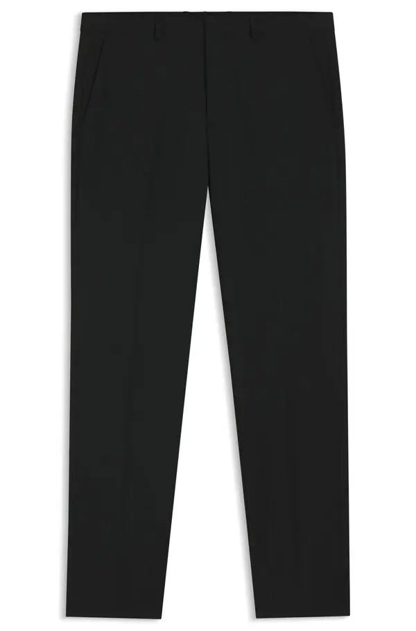 Hugo Extra-slim-fit Wool Blend Trousers - Black
