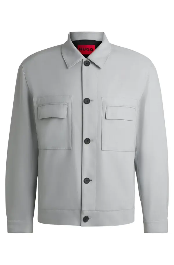 Hugo Modern-fit Jacket In Stretch Twill