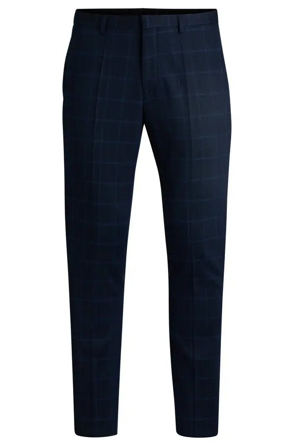 Hugo Extra-slim-fit Suit Trousers - Dark Blue