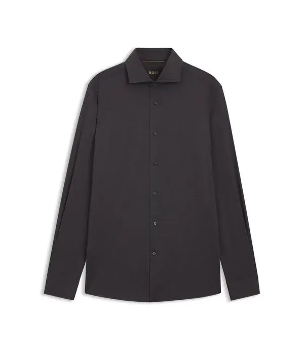BOSS Slim-fit Shirt In Italian-made Cotton - Grey