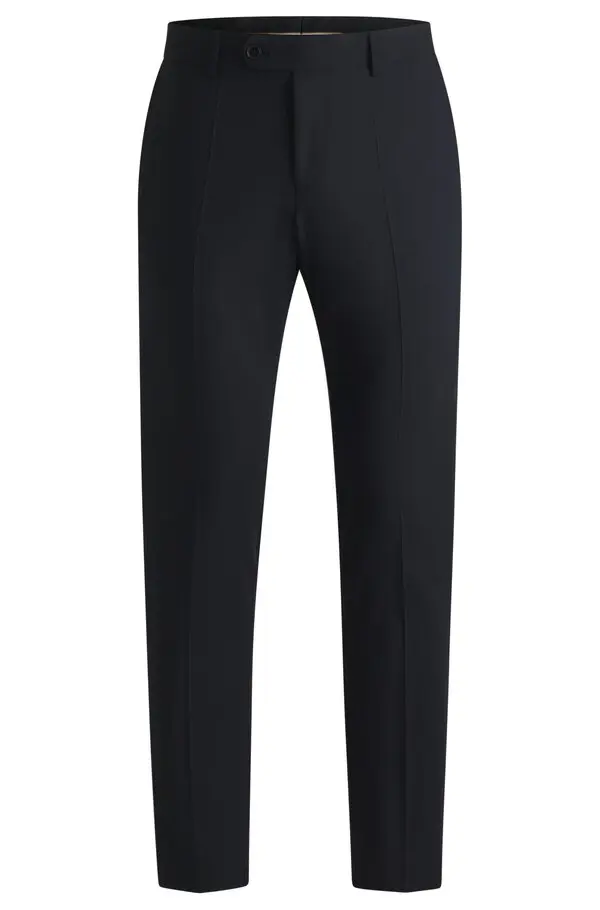 BOSS Formal Trousers In Stretch Fabric - Dark Blue