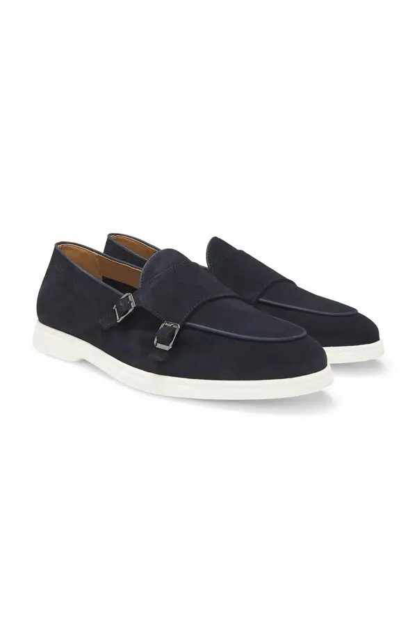 BOSS Suede Monk Strap Shoe