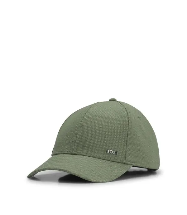 BOSS Logo-detail Piqué Cap - Green