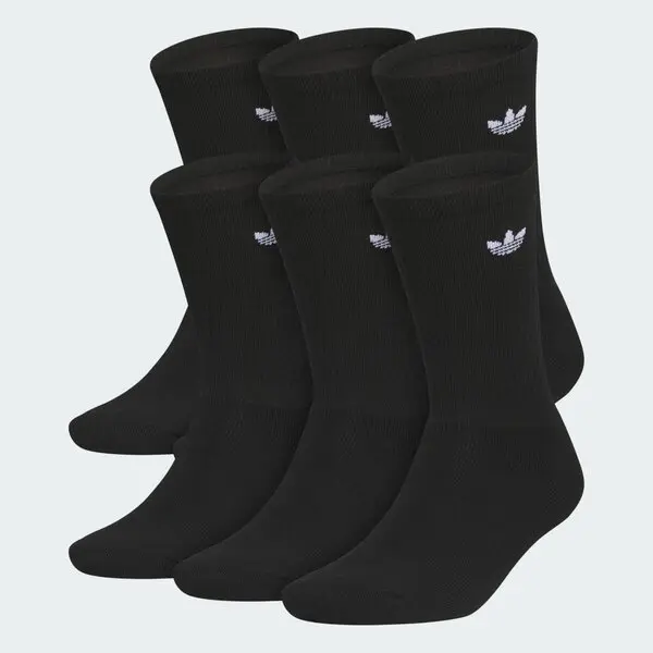 Adidas Originals Trefoil 2.0 6-pack Crew Socks - Black