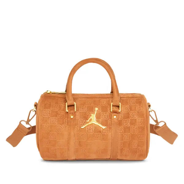 JORDAN Suede Monogram Mini Duffel - Brown