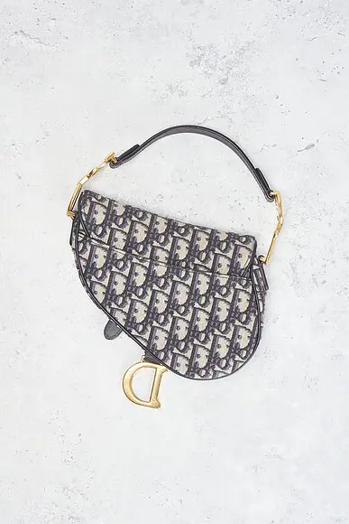 Dior Trotter Oblique Saddle Bag - Navy
