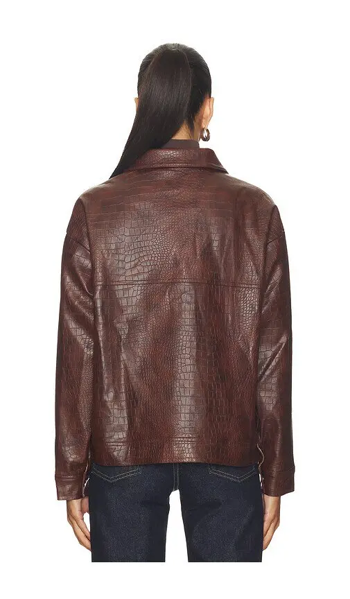 SNDYS Wendy Croc Pu Leather Jacket