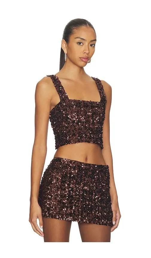 SNDYS Asher Sequin Crop Top
