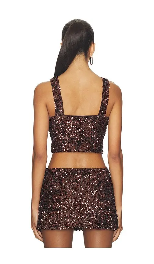 SNDYS Asher Sequin Crop Top