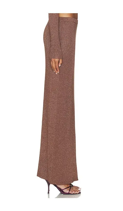 SNDYS. Rumer Knit Maxi Skirt - Chocolate
