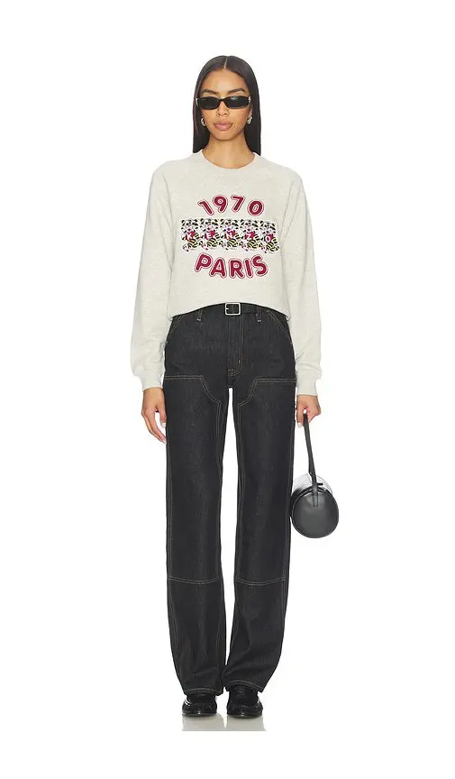 Kenzo Wild Tiger Embroidered Classic Sweatshirt In Light