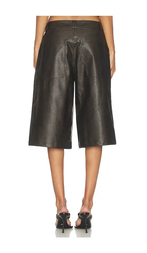 Superdown Vala Faux Leather Culotte Shorts