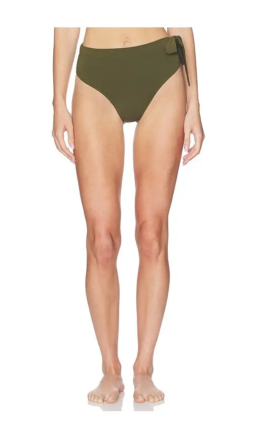 AWAY THAT DAY Tahiti Bikini Bottom - Juniper Green