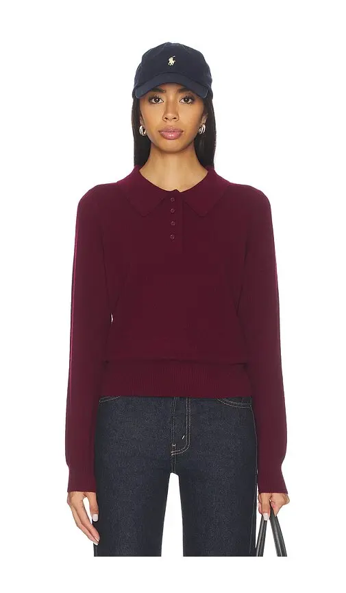 ARTLESS FOREVER Tove Cashmere Polo - Burgundy