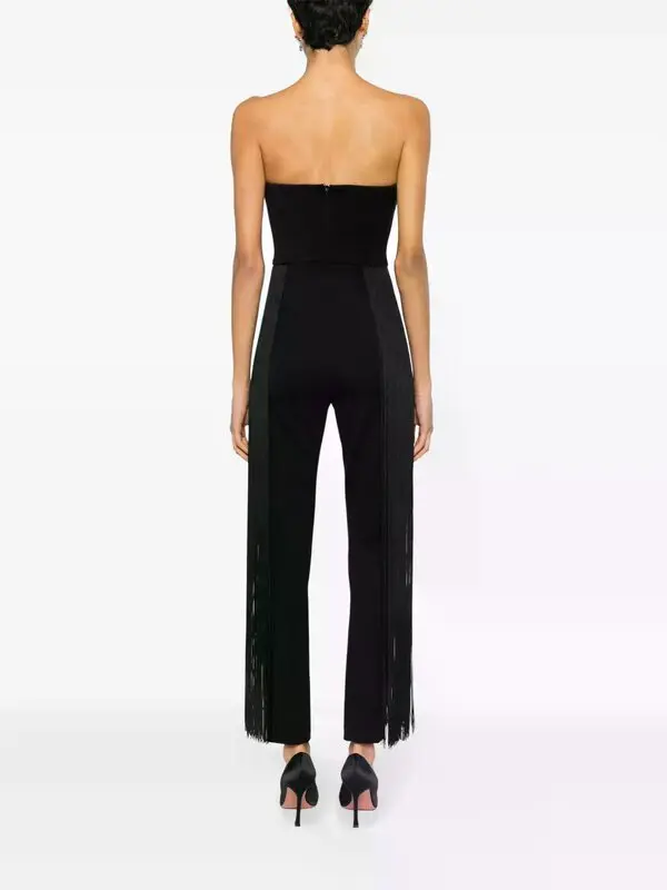 NISSA Fringed Strapless Jumpsuit