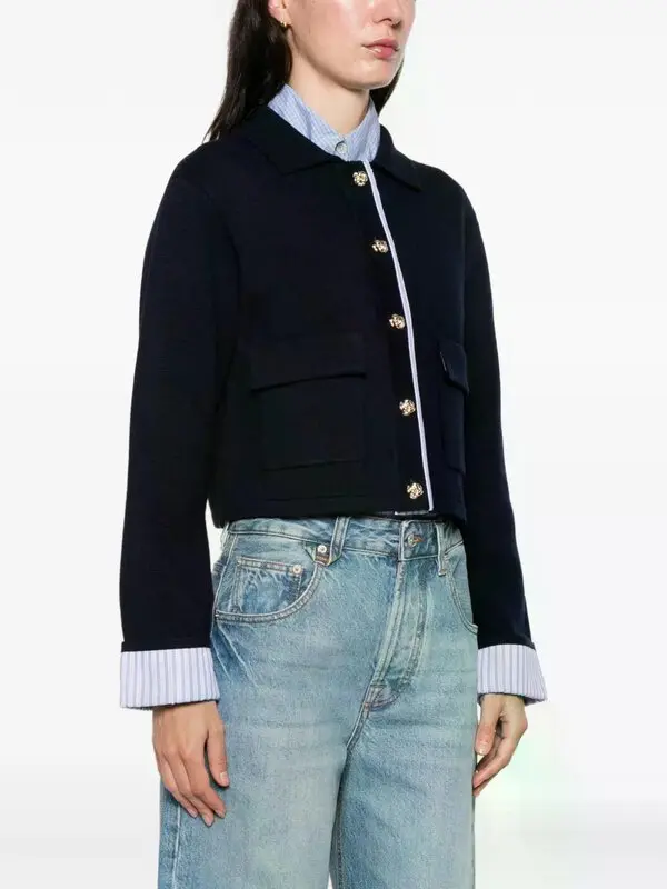 Sandro Buttoned-fastening Cardigan With Polo Collar
