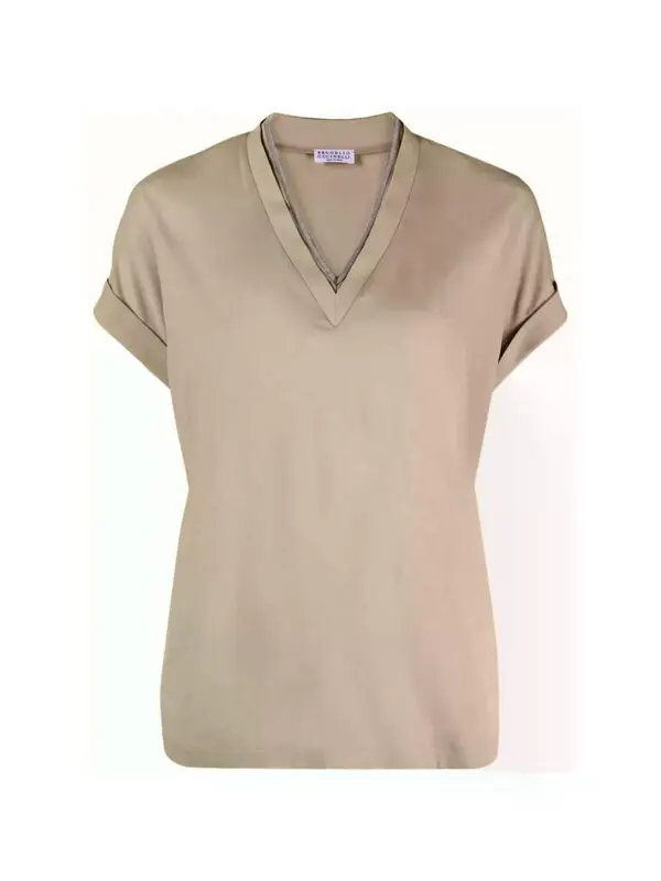 Brunello Cucinelli V-neck Stretch-cotton T-shirt